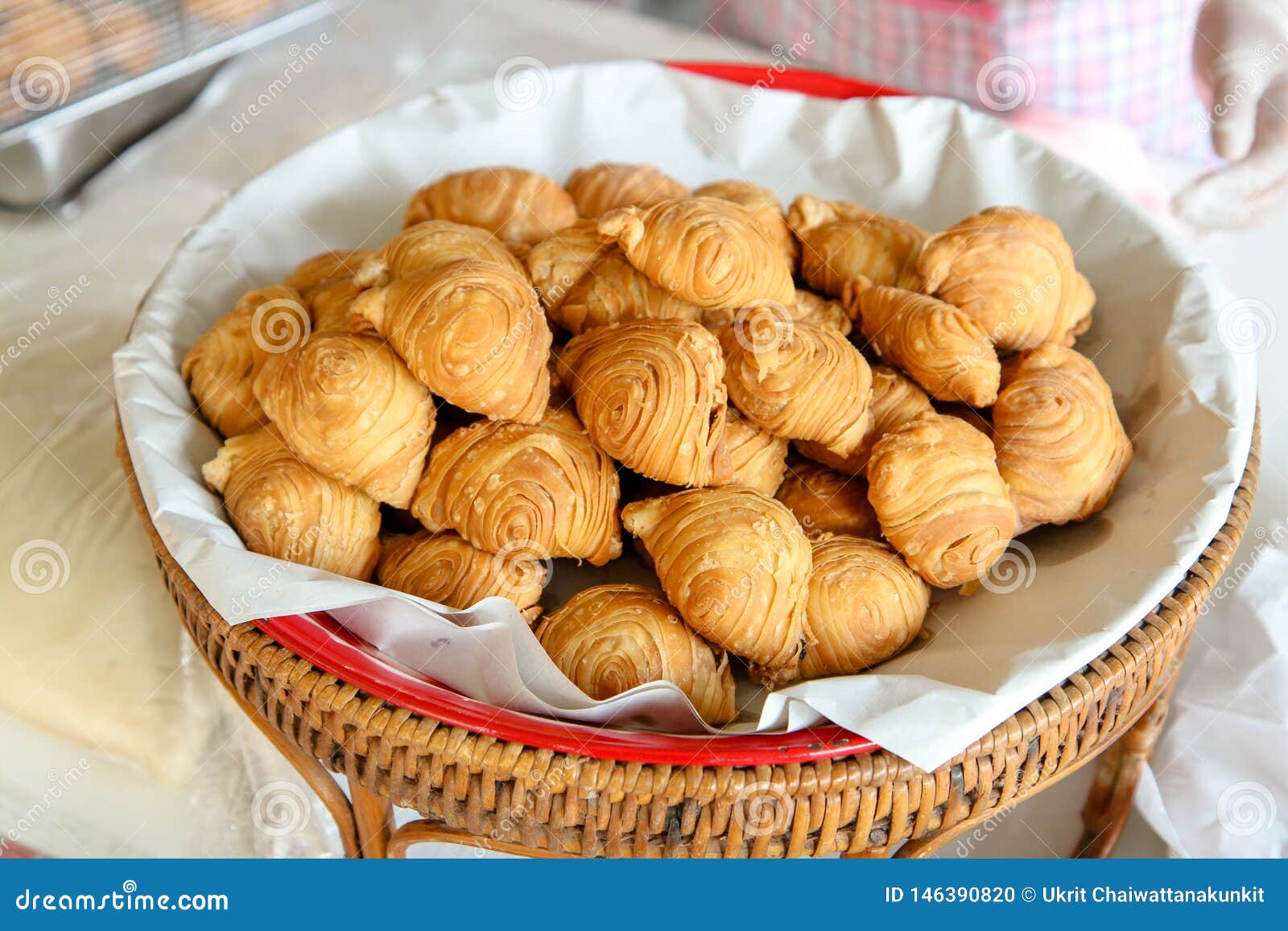 Empanadas or Curry Puff Pastry, Empanadas Thai Style, Pile of Curry ...