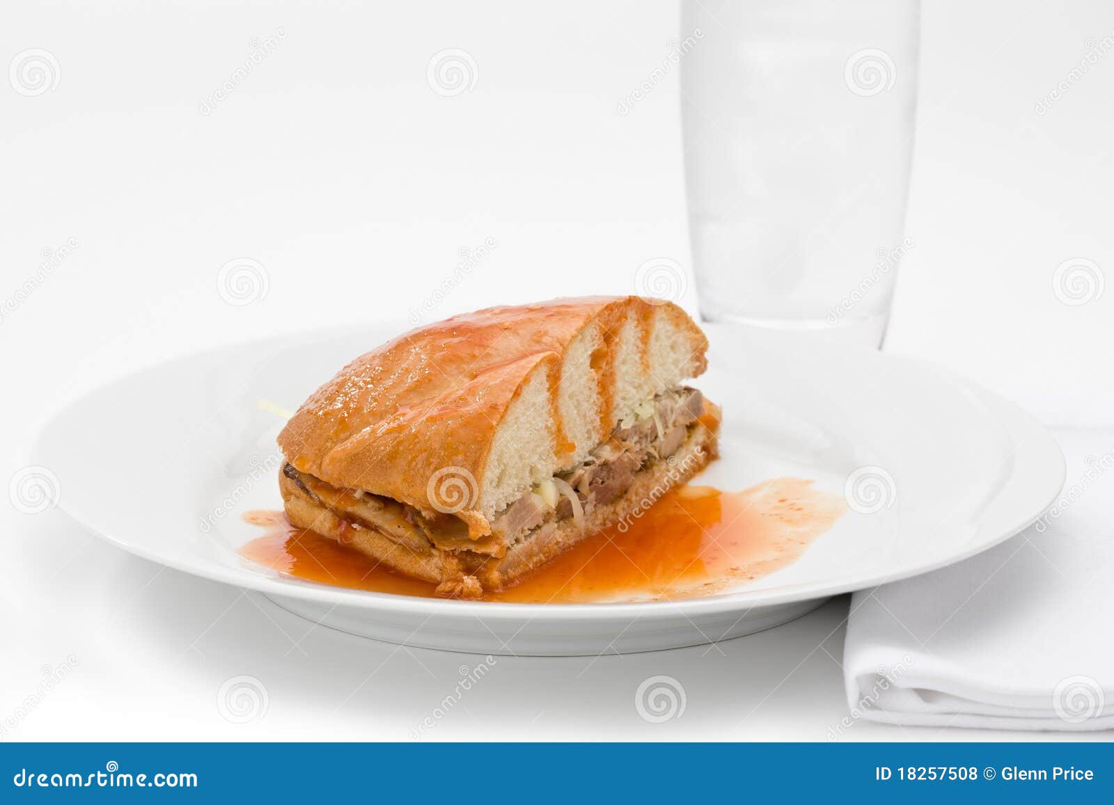 Emparedado Ahogado Del Cerdo Foto de archivo - Imagen de chile ...