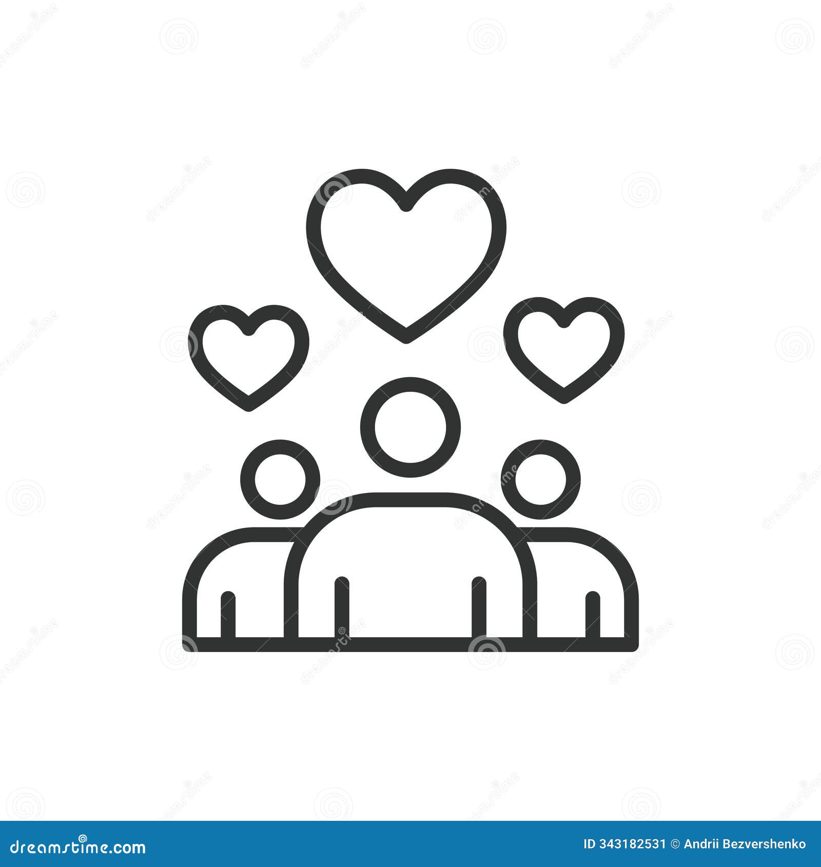 Empathy Community Icon In Line Design. Empathy, Community, Connection ...