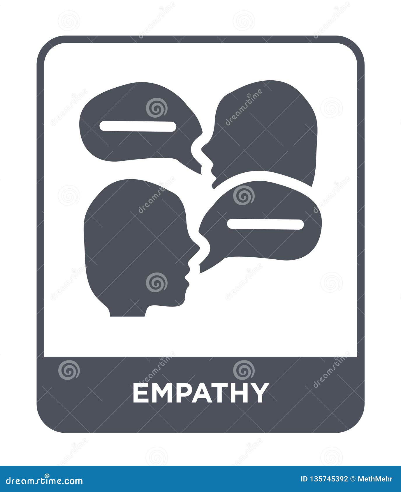 Empathy Icon in Trendy Design Style. Empathy Icon Isolated on White ...