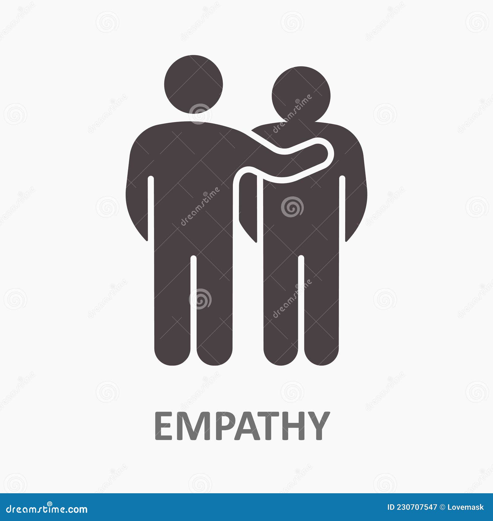 Empathy Icon on White Background. Vector Illustration. Stock Vector ...