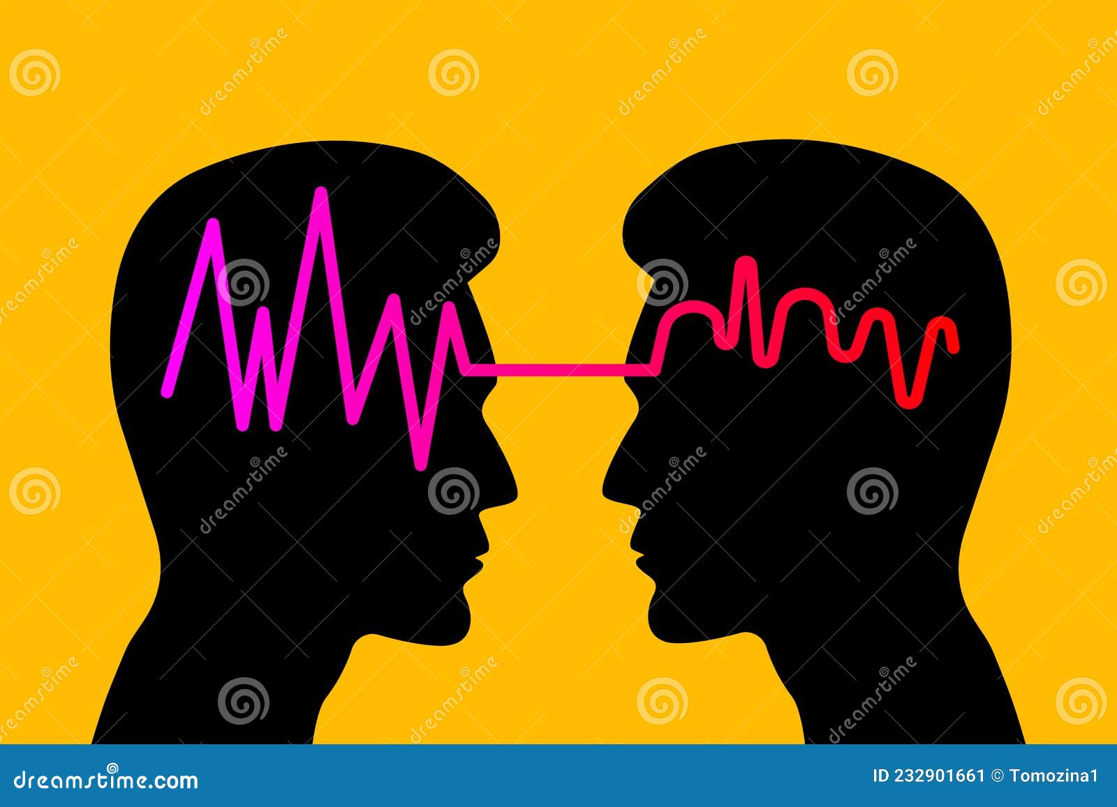 Empathy Logo With Two Profiles Cartoon Vector | CartoonDealer.com ...