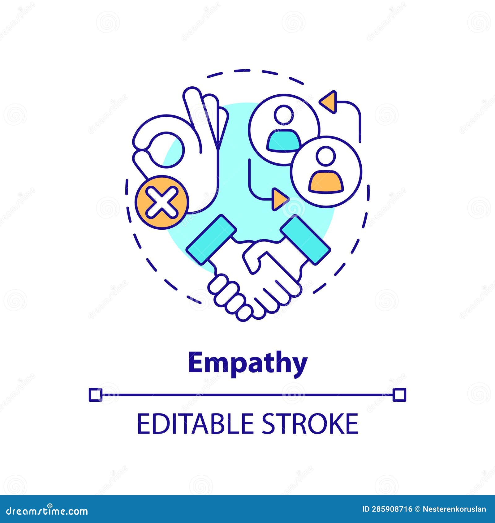 Empathy Multi Color Concept Icon Stock Illustration - Illustration of ...