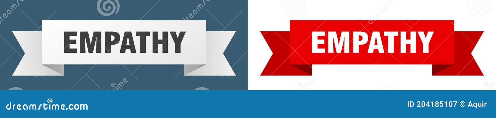 Empathy Ribbon. Empathy Isolated Paper Sign. Banner Stock Vector ...