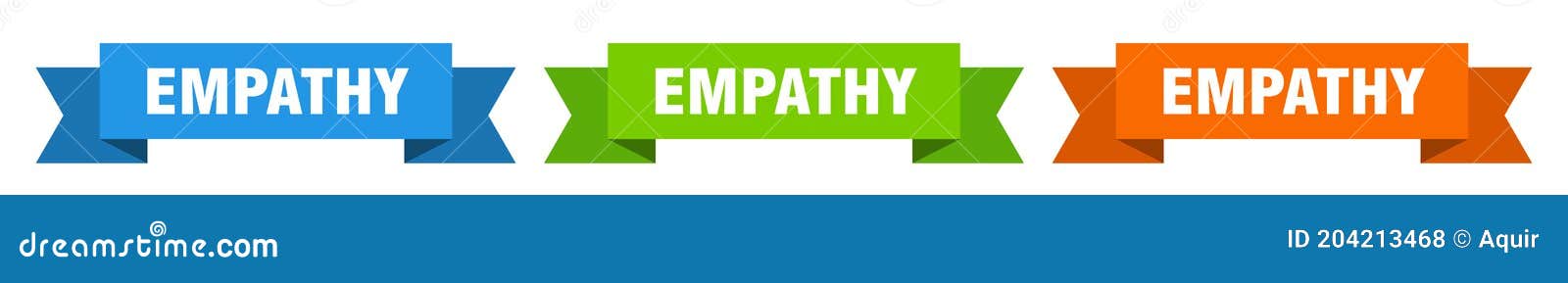Empathy Ribbon. Empathy Isolated Paper Sign. Banner Stock Vector ...