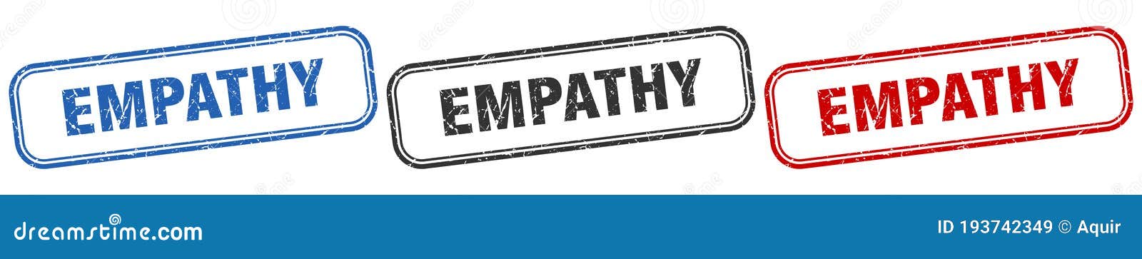 Empathy Square Isolated Sign Set. Empathy Stamp Stock Vector ...