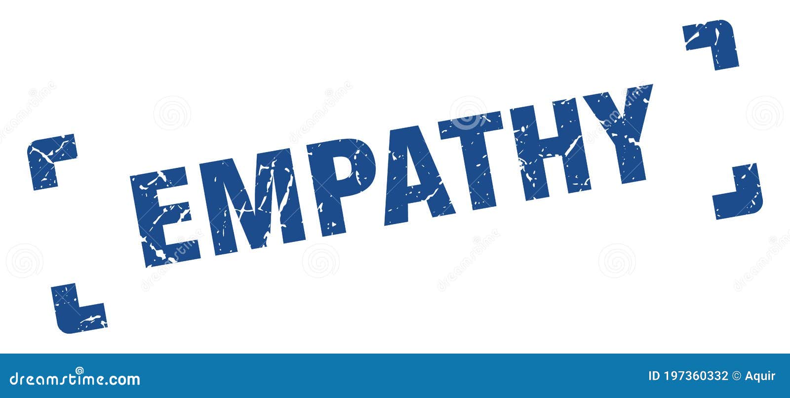 Empathy stamp stock vector. Illustration of banner, textured - 197360332