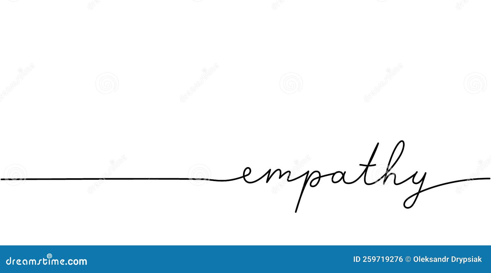 Empathy Word - Continuous One Line with Word. Minimalistic Drawing of ...