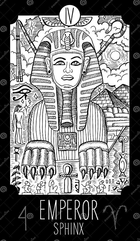 Emperador esfinge ilustración del vector. Ilustración de esfinge - 88791516