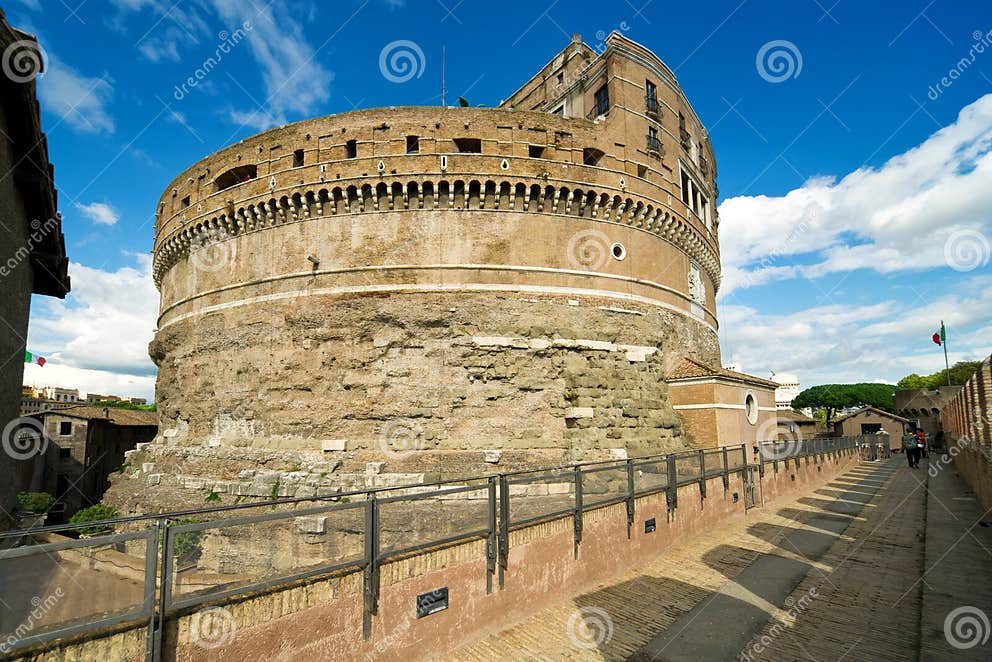 Emperor Adrian S Mausoleum in Rome Stock Image - Image of ...
