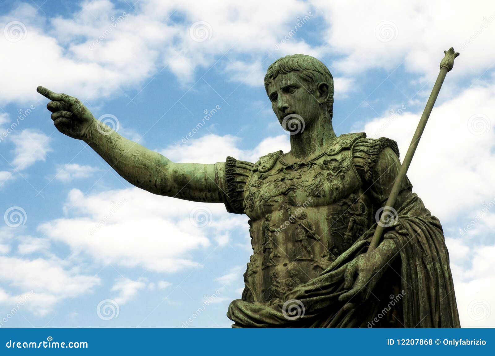 Caesar Augustus, The First Emperor Of Ancient Rome. Bronze Monumental ...