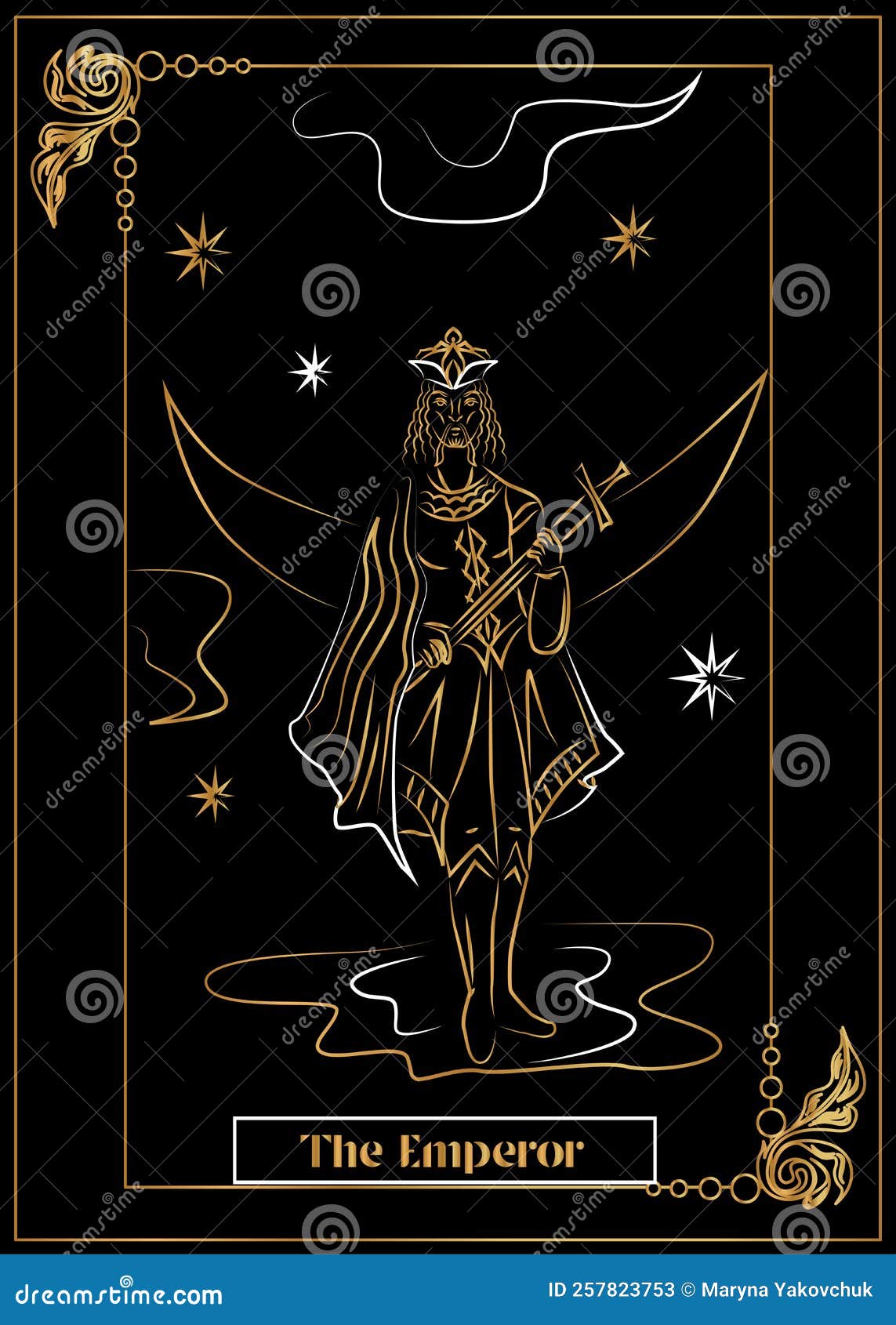 The Emperor Card stock vector. Illustration of fantasy - 257823753