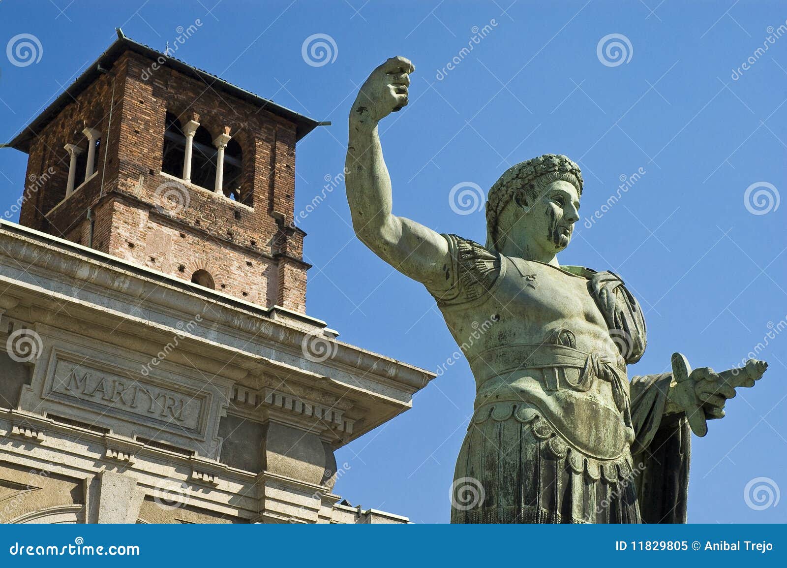 Emperor Constantine Statue. Stock Image - Image of statue, lombardy ...