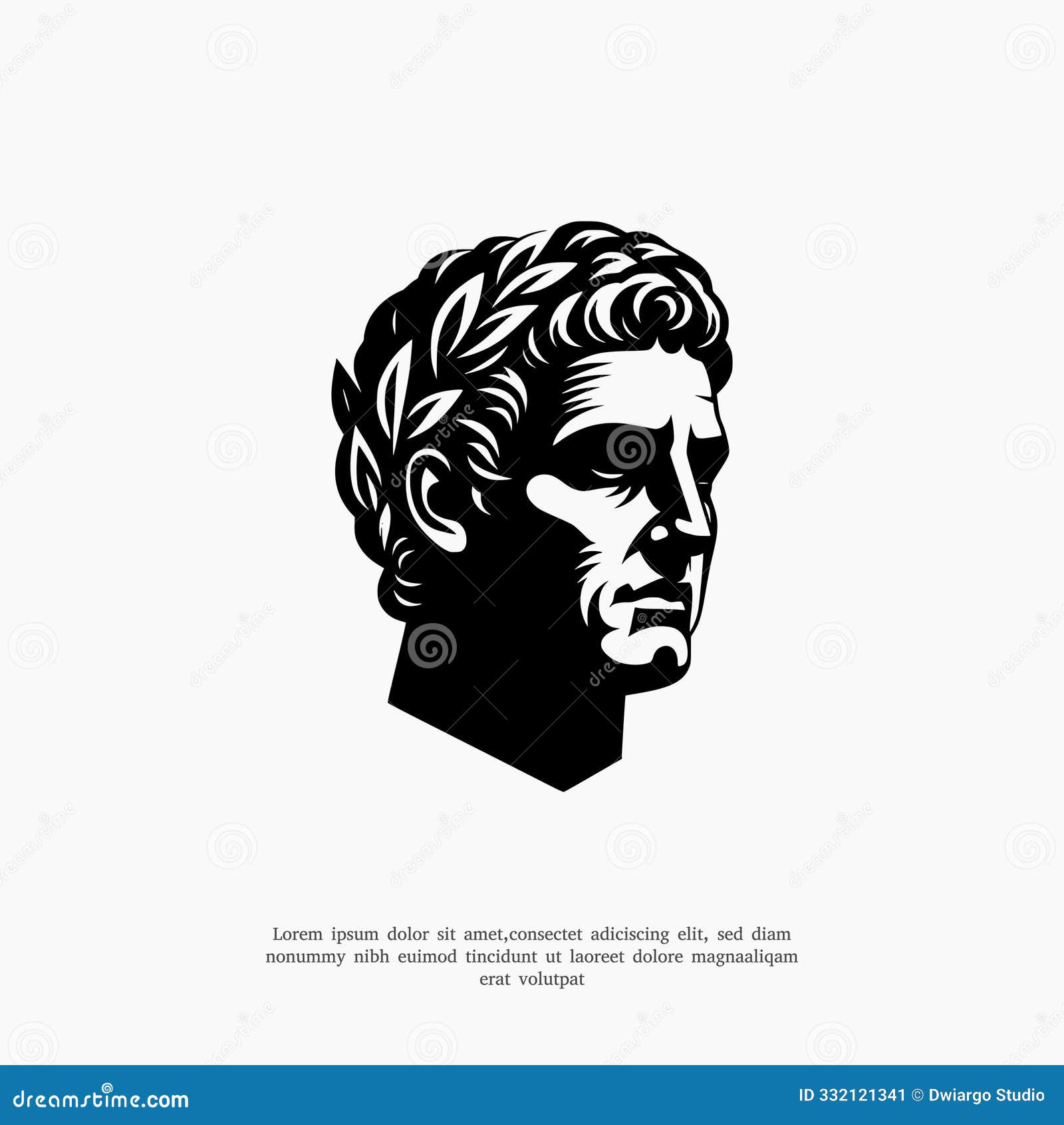 Emperor Head Silhouette Logo Design Template Stock Vector ...