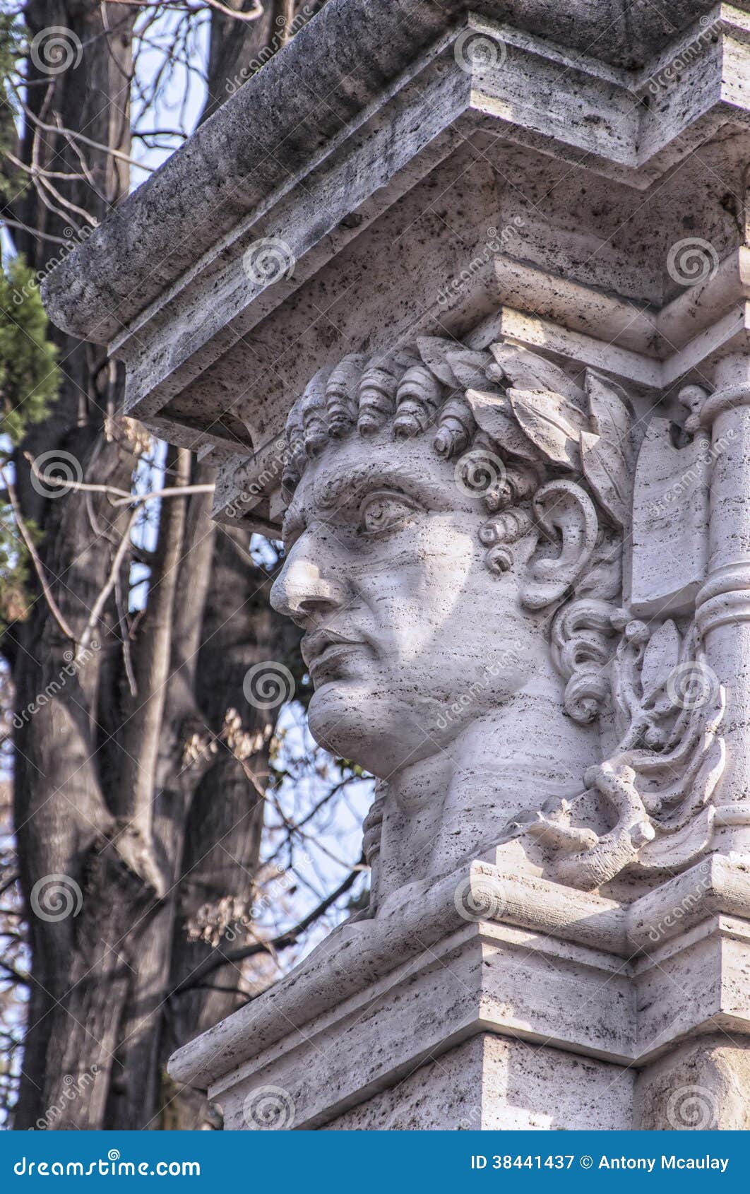 Emperor Head Statue stock image. Image of italy, entrance - 38441437