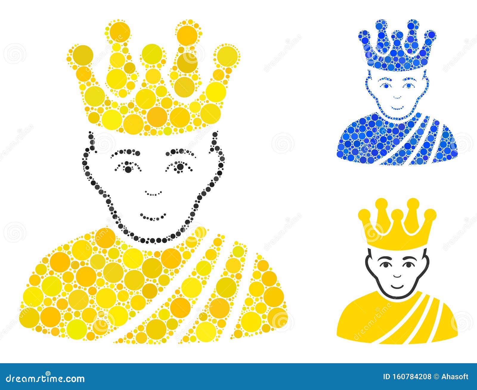 Emperor Composition Icon of Round Dots Stock Vector - Illustration of ...