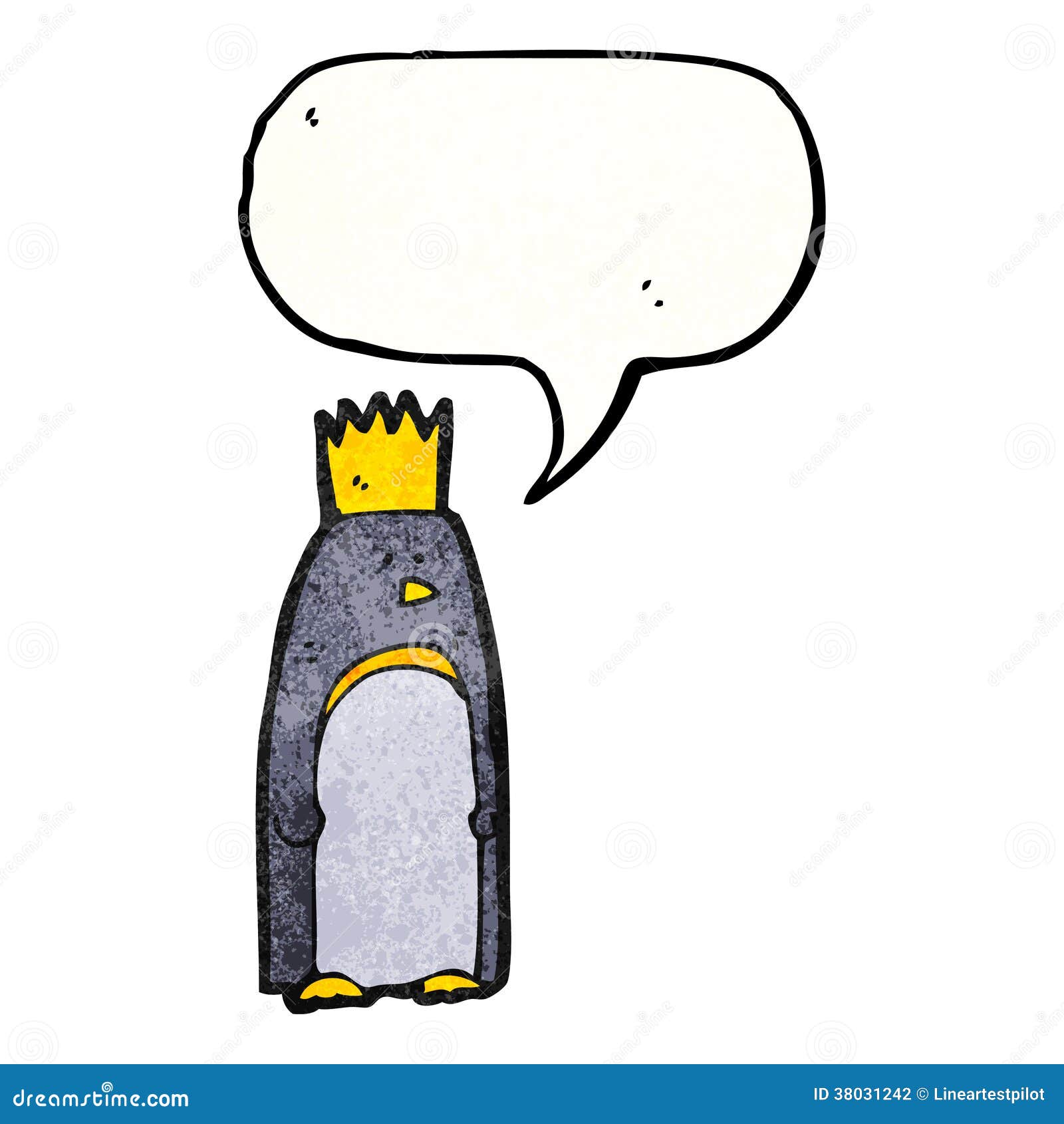 Emperor penguin cartoon stock vector. Illustration of drawn - 38031242