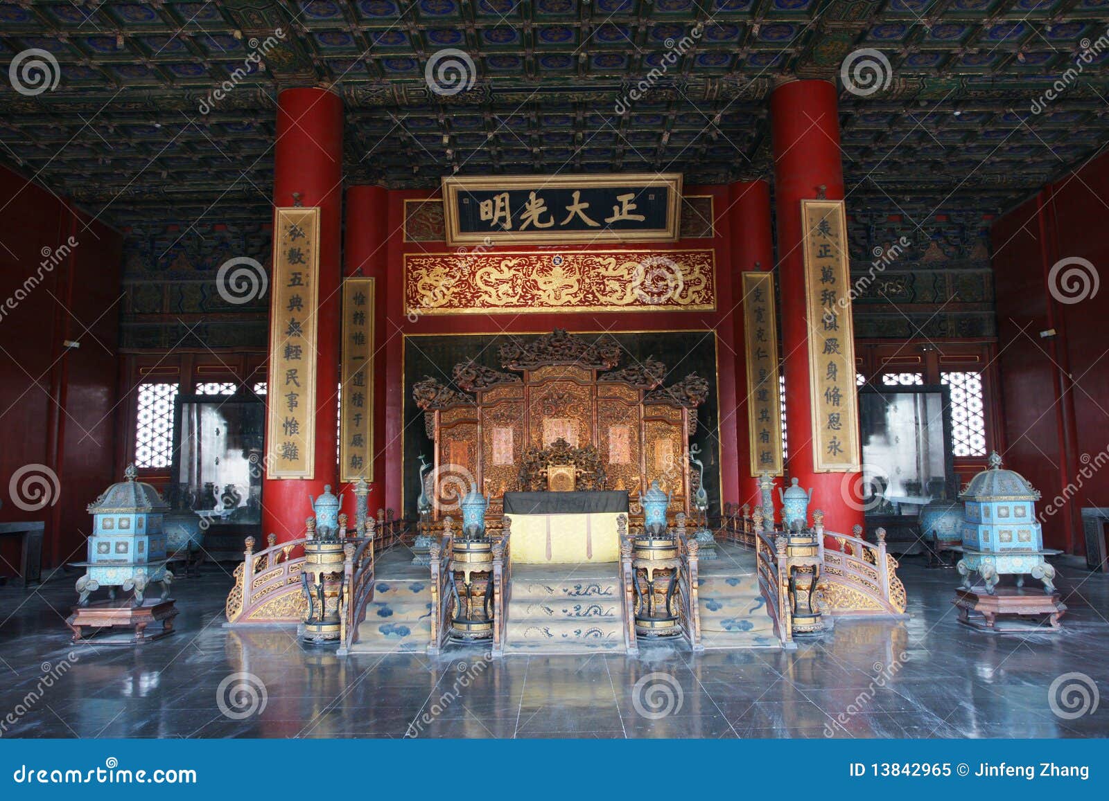 The emperor s throne stock image. Image of chinese, coloured - 13842965