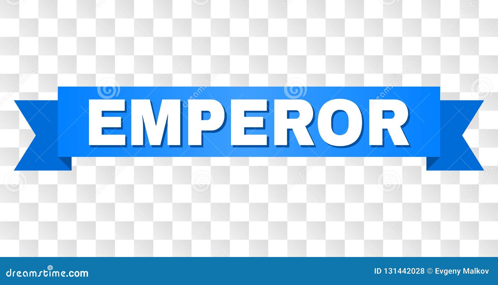 Blue Ribbon with EMPEROR Caption Stock Vector - Illustration of design ...