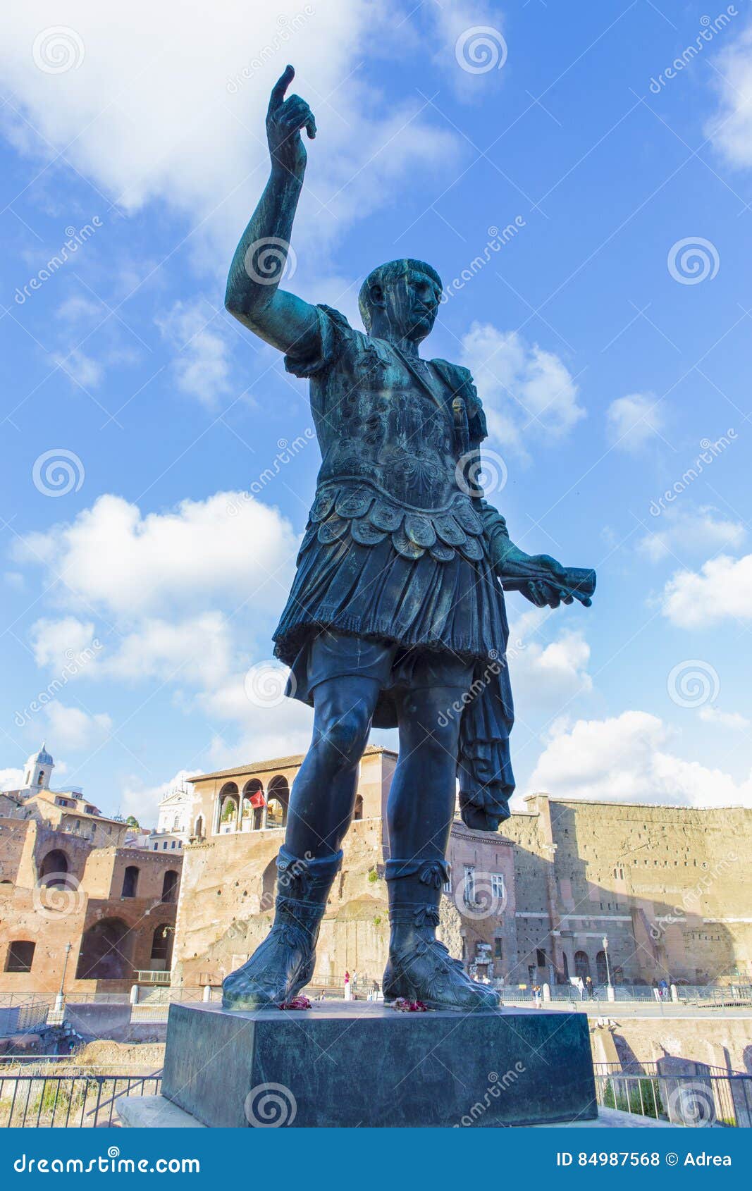 Statue of emperor Trajan editorial stock photo. Image of downtown ...