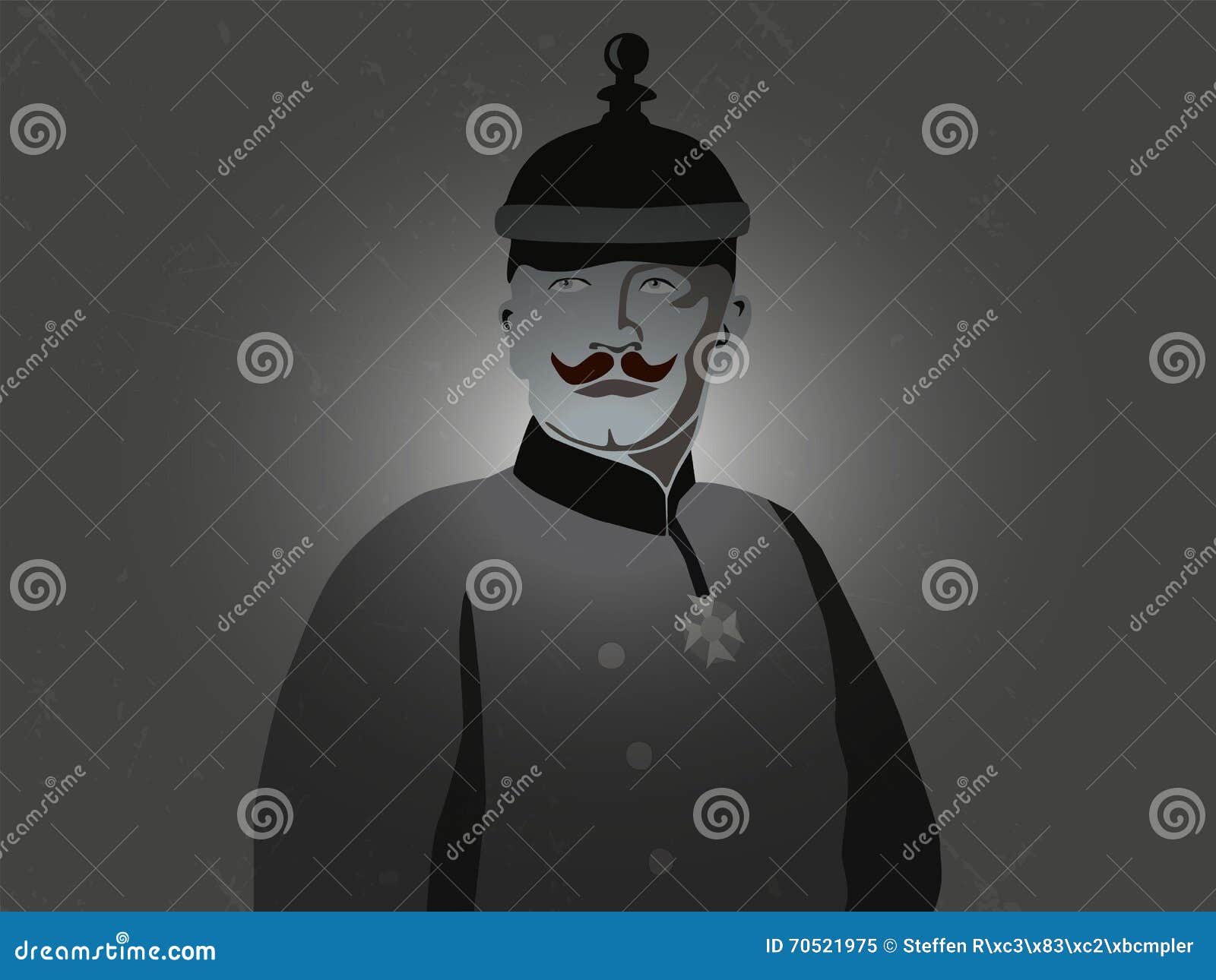 Emperor Wilhelm The Second With Prussian Hat Cartoon Vector ...