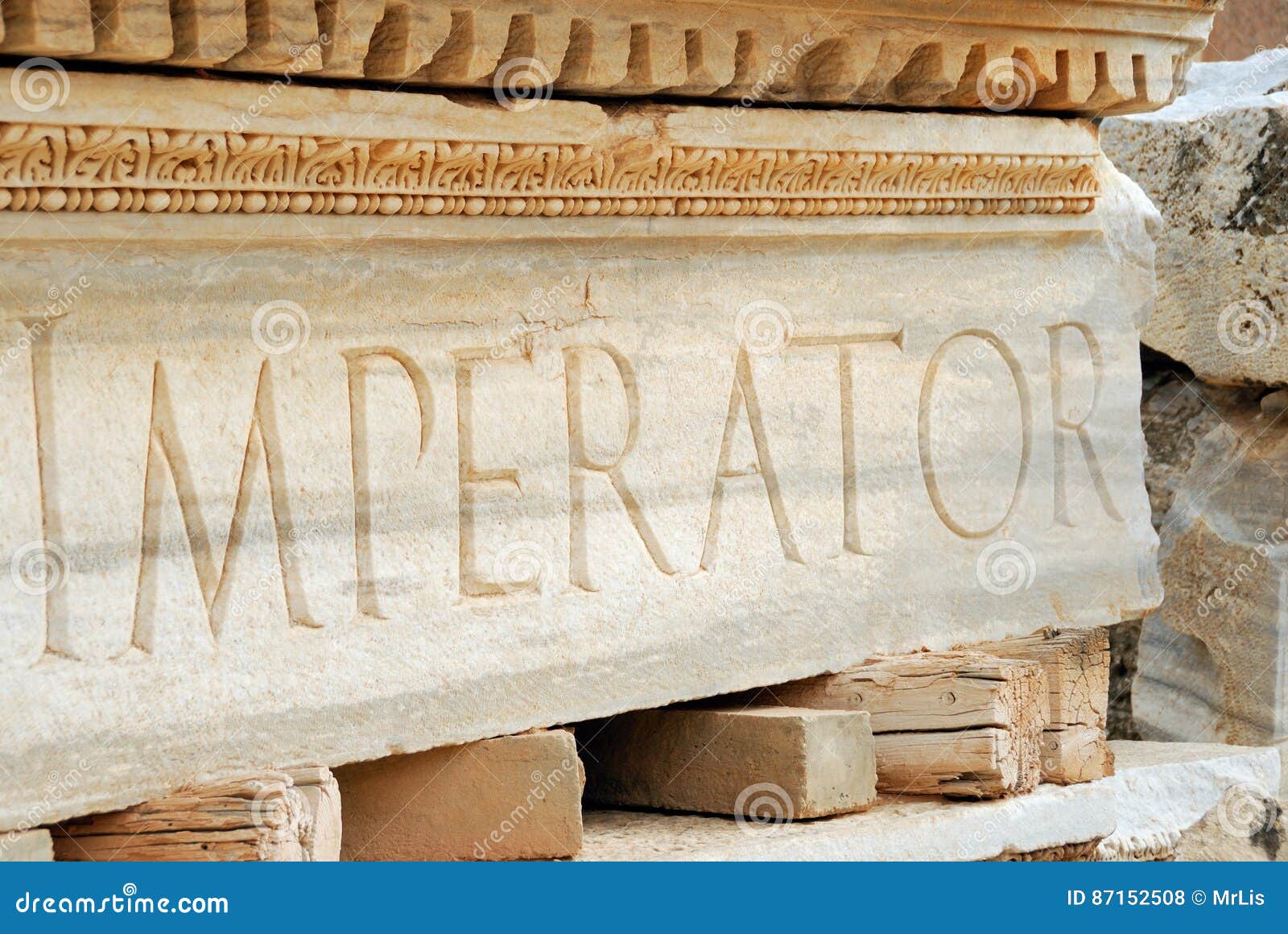 Emperor Word on Roman Ruins, Libya Stock Photo - Image of antalya ...