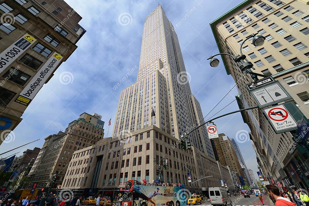 Empire State Building Brede Hoek, Manhattan Redactionele Stock ...