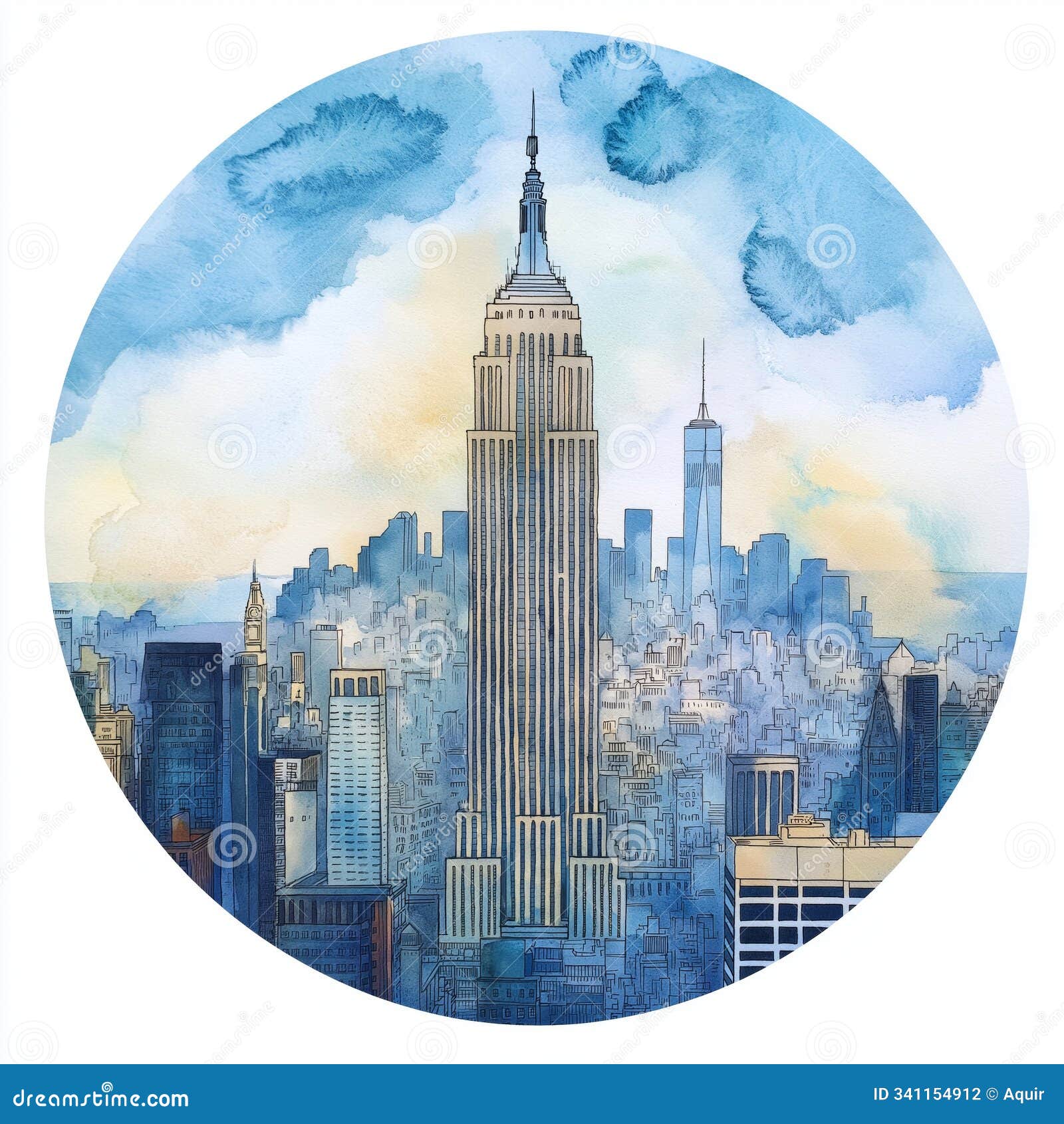 Empire State Building. Empire State Building Hand-drawn Comic ...