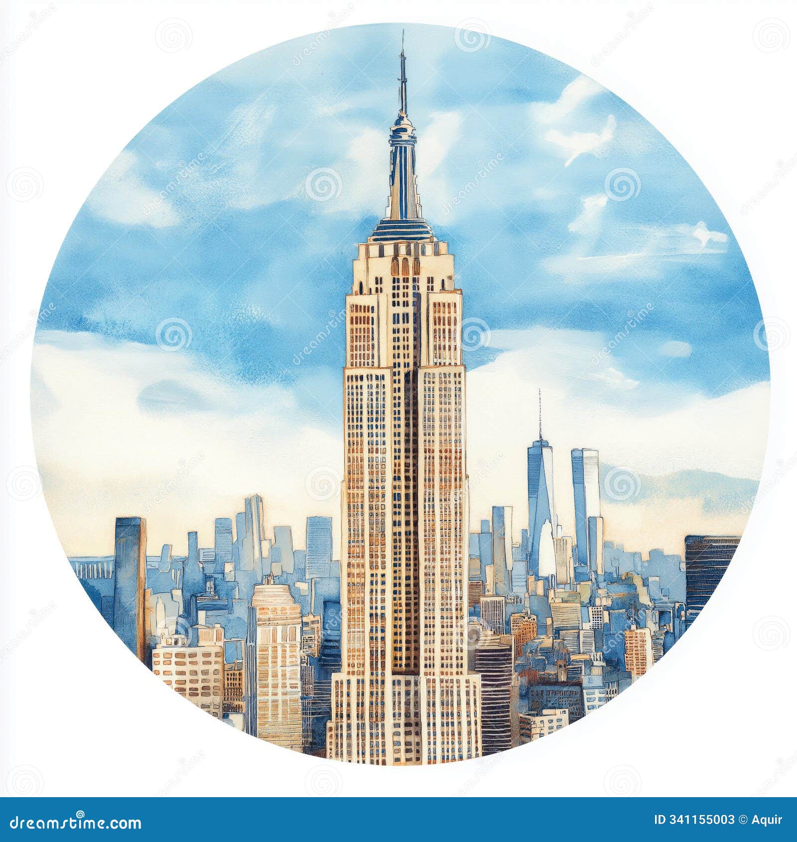 Empire State Building. Empire State Building Hand-drawn Comic ...