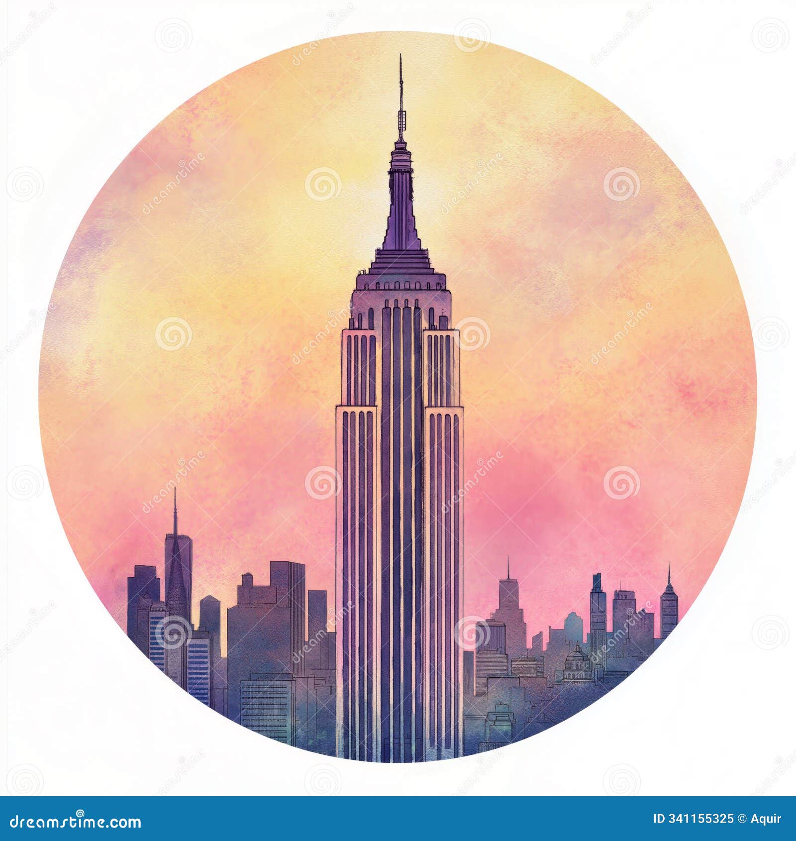 Empire State Building. Empire State Building Hand-drawn Comic ...