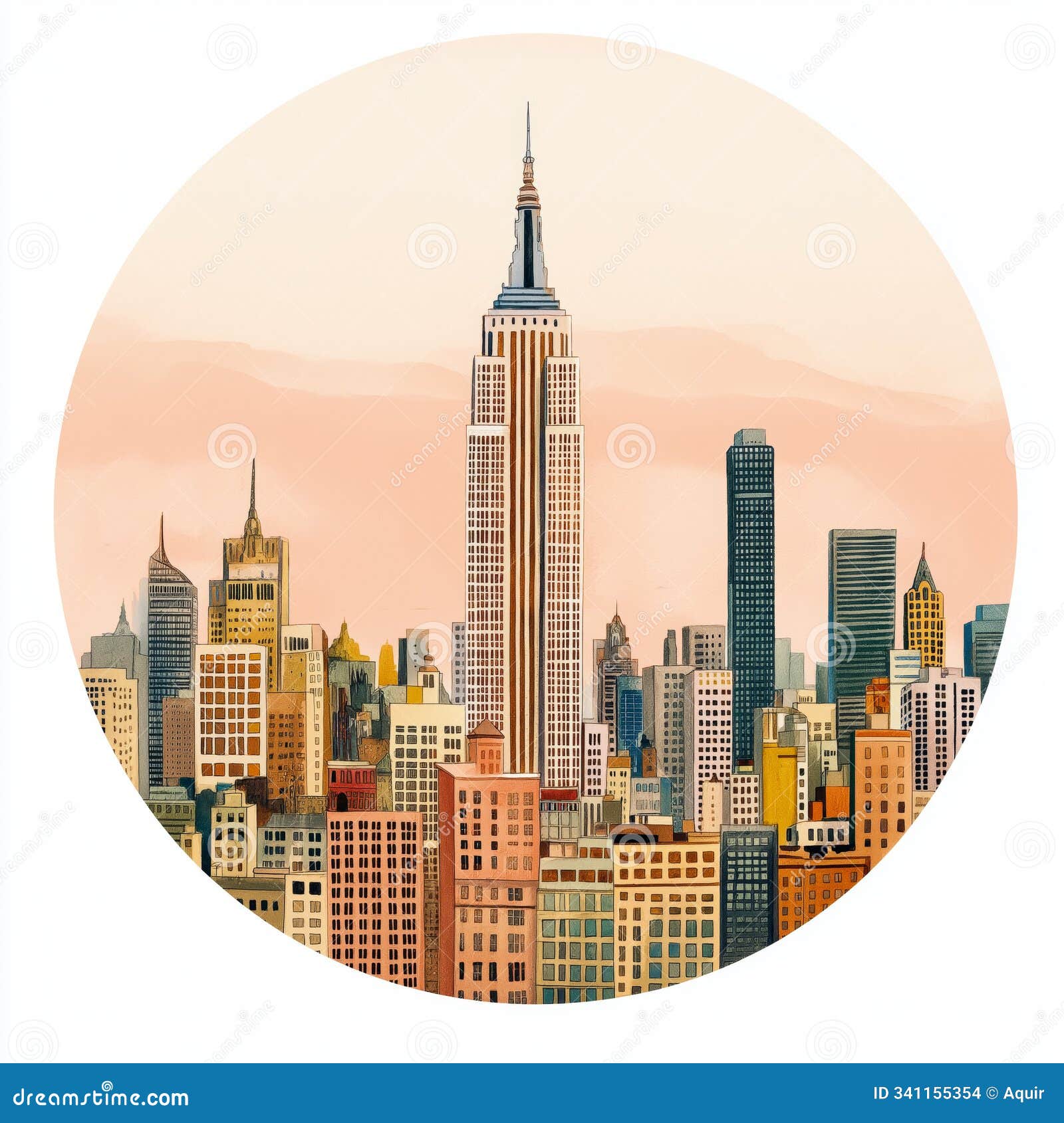 Empire State Building. Empire State Building Hand-drawn Comic ...