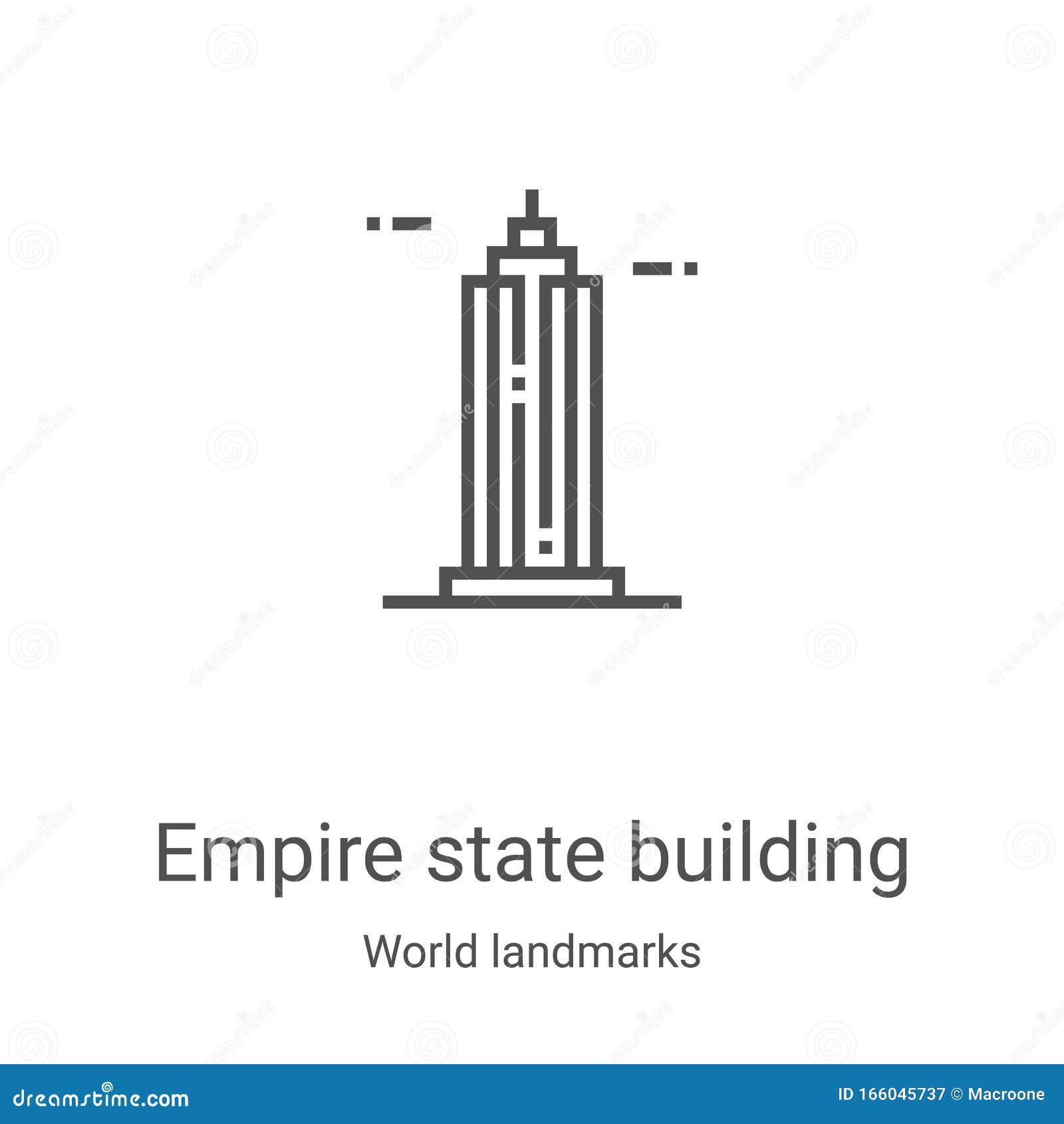 Empire State Building Icon Vector