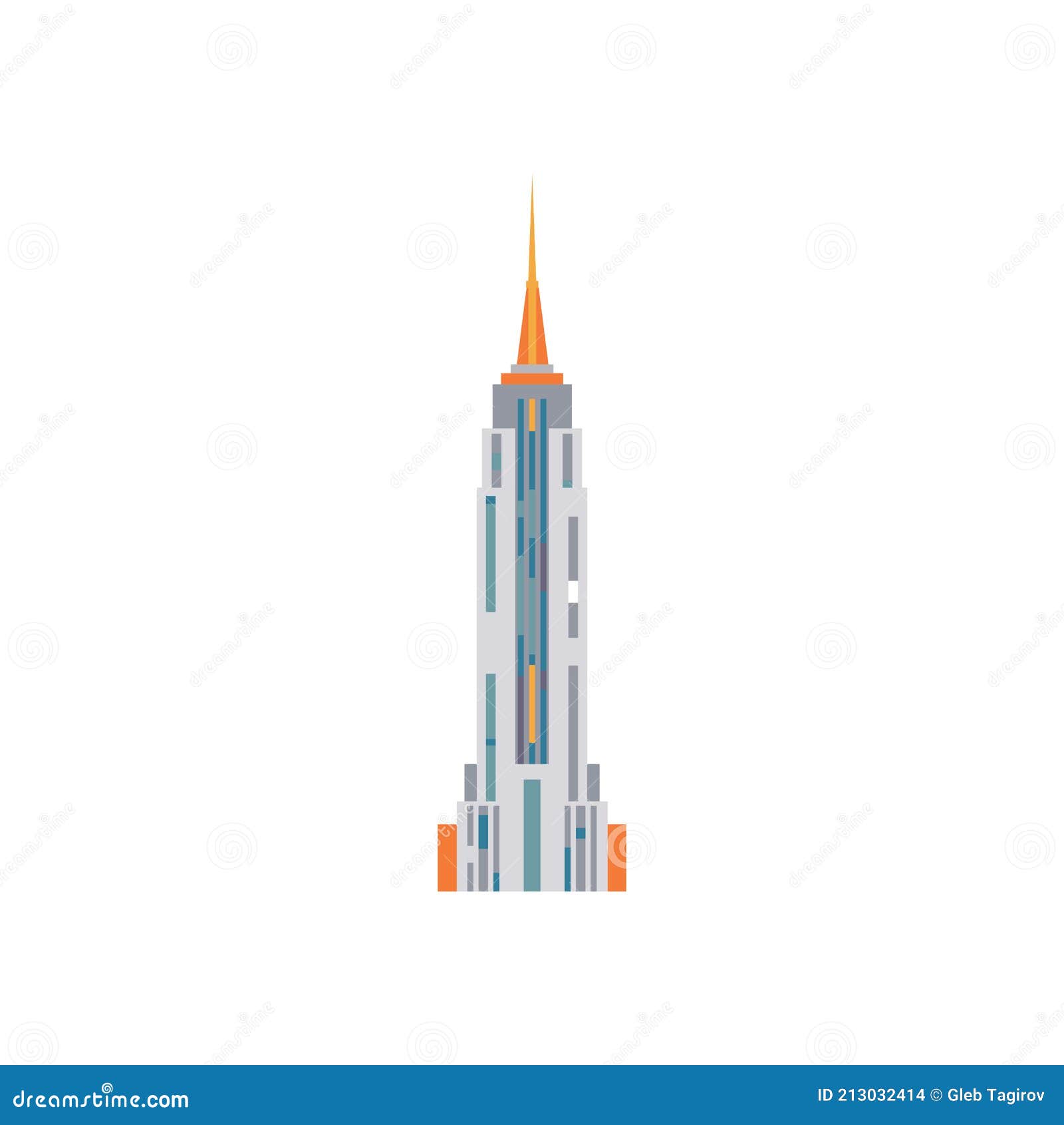 Empire State Building. Vector Icon Stock Vector - Illustration of ...