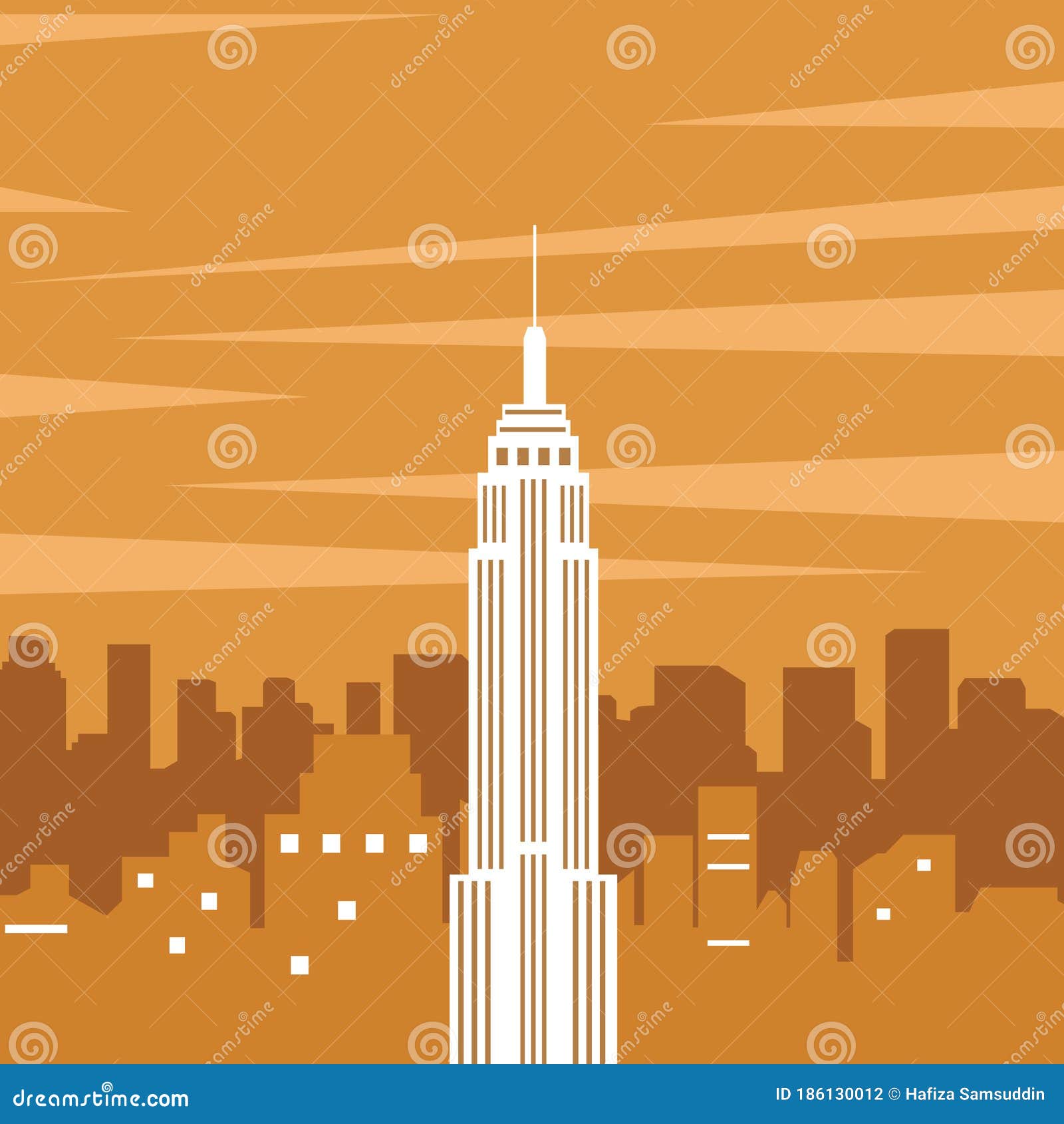 Empire State Building. Vector Illustration Decorative Design Editorial ...