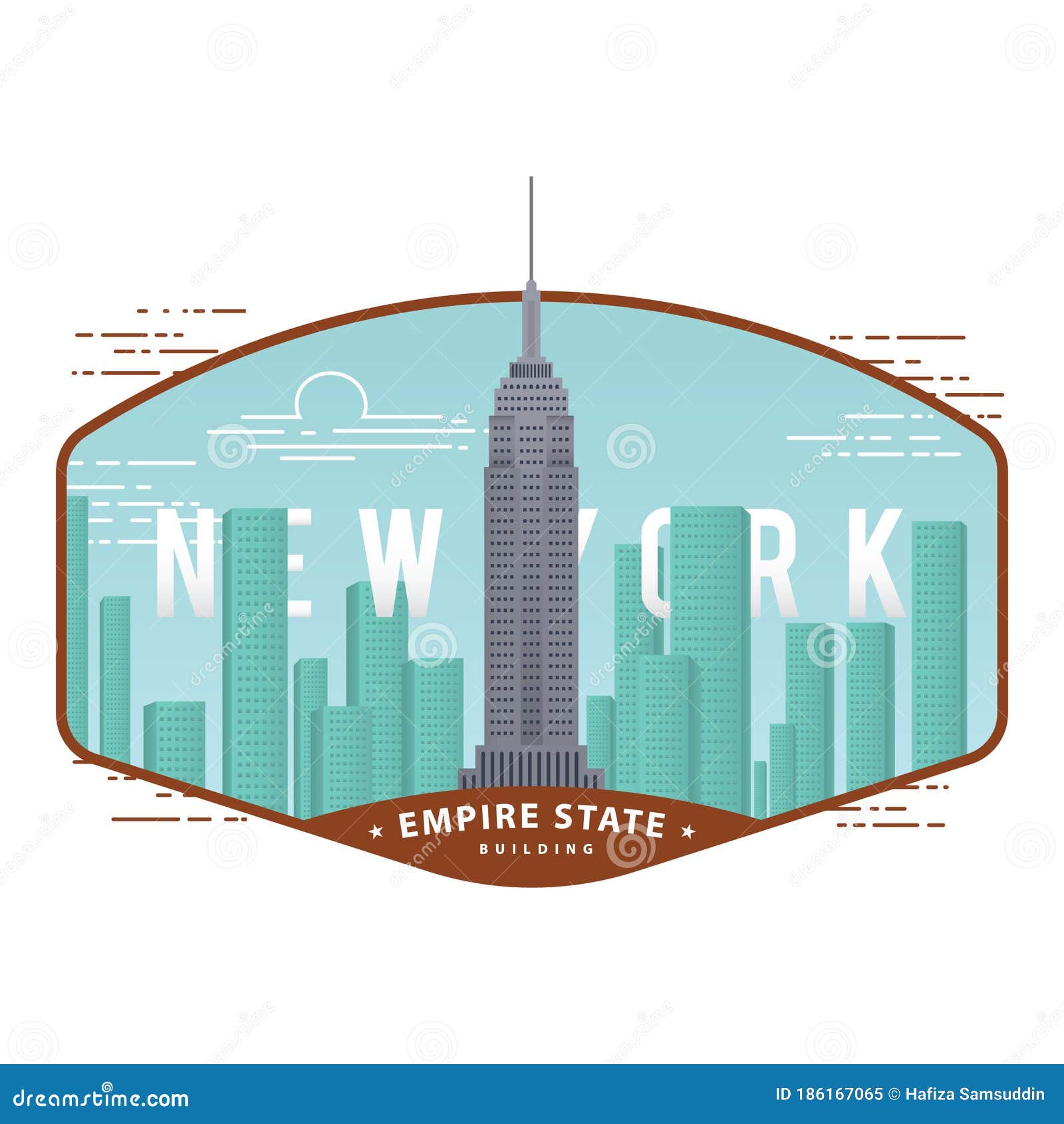 Empire State Building. Vector Illustration Decorative Design Editorial ...
