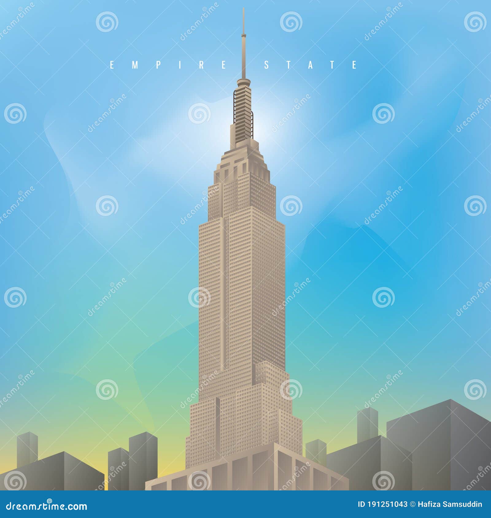 Empire State Building. Vector Illustration Decorative Design Editorial ...