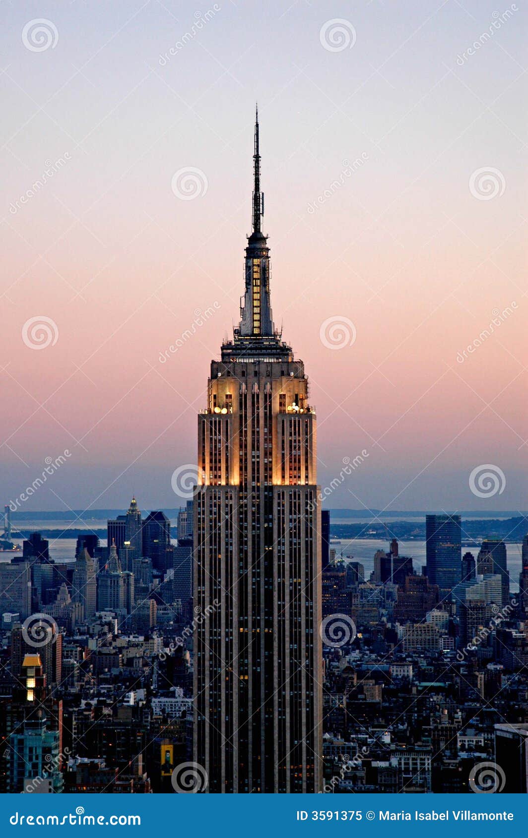 Empire states 4 editorial image. Image of midtown, aerial - 3591375