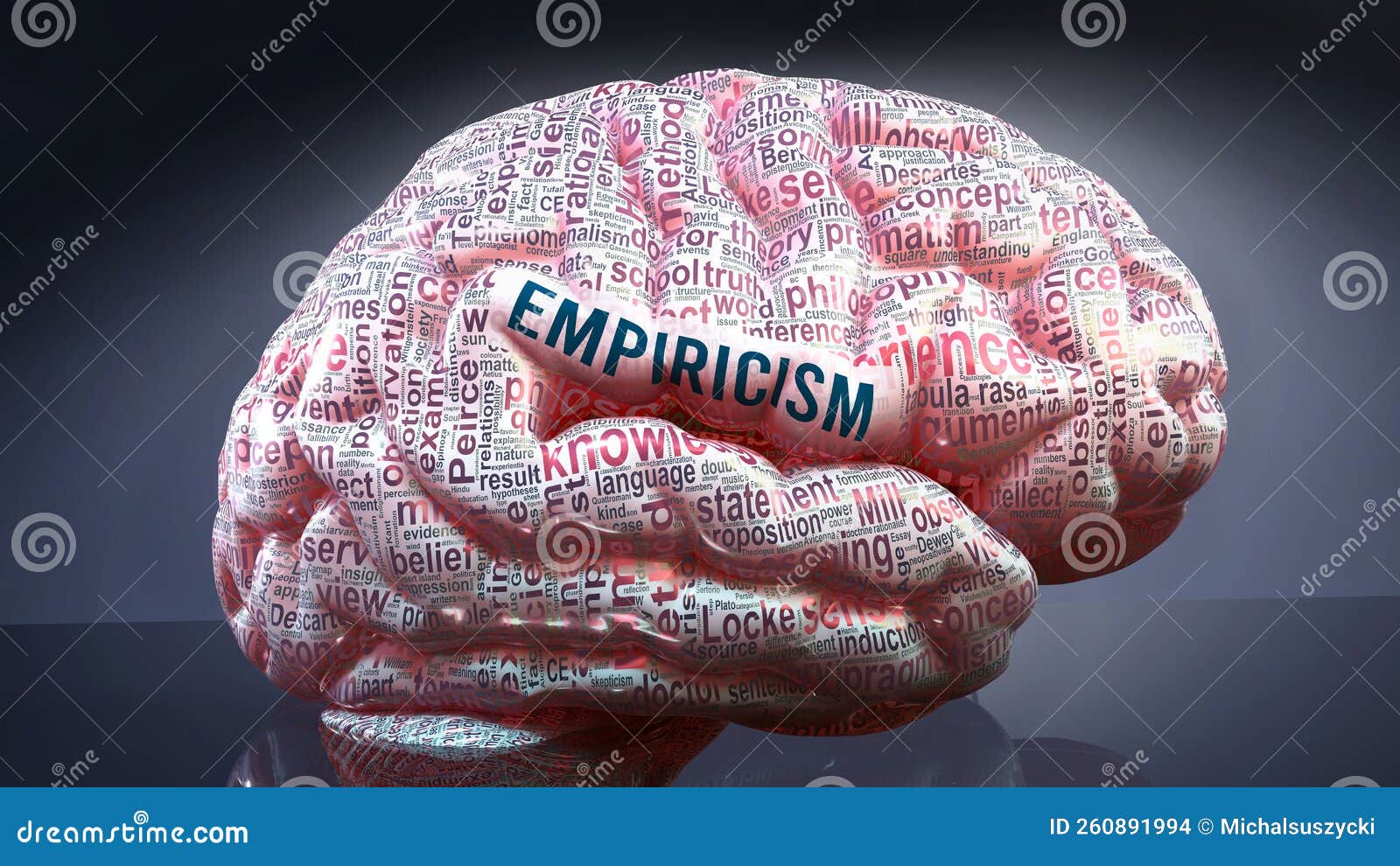 Empiricism and a Human Brain Stock Illustration - Illustration of ...