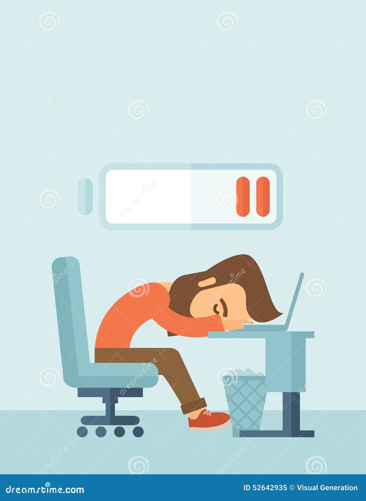 Empleado Cansado De Mentira Ilustración del Vector - Ilustración de ...