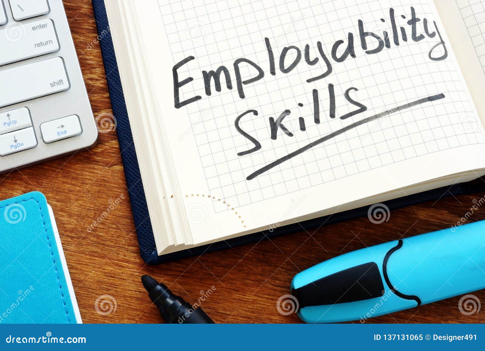Employability Skills Handwritten in the Notebook Stock Image - Image of ...