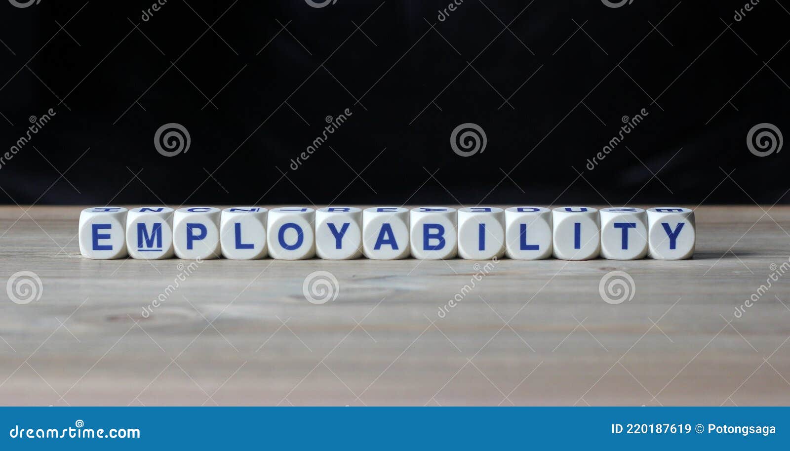 Employability word cubes stock image. Image of brand - 220187619