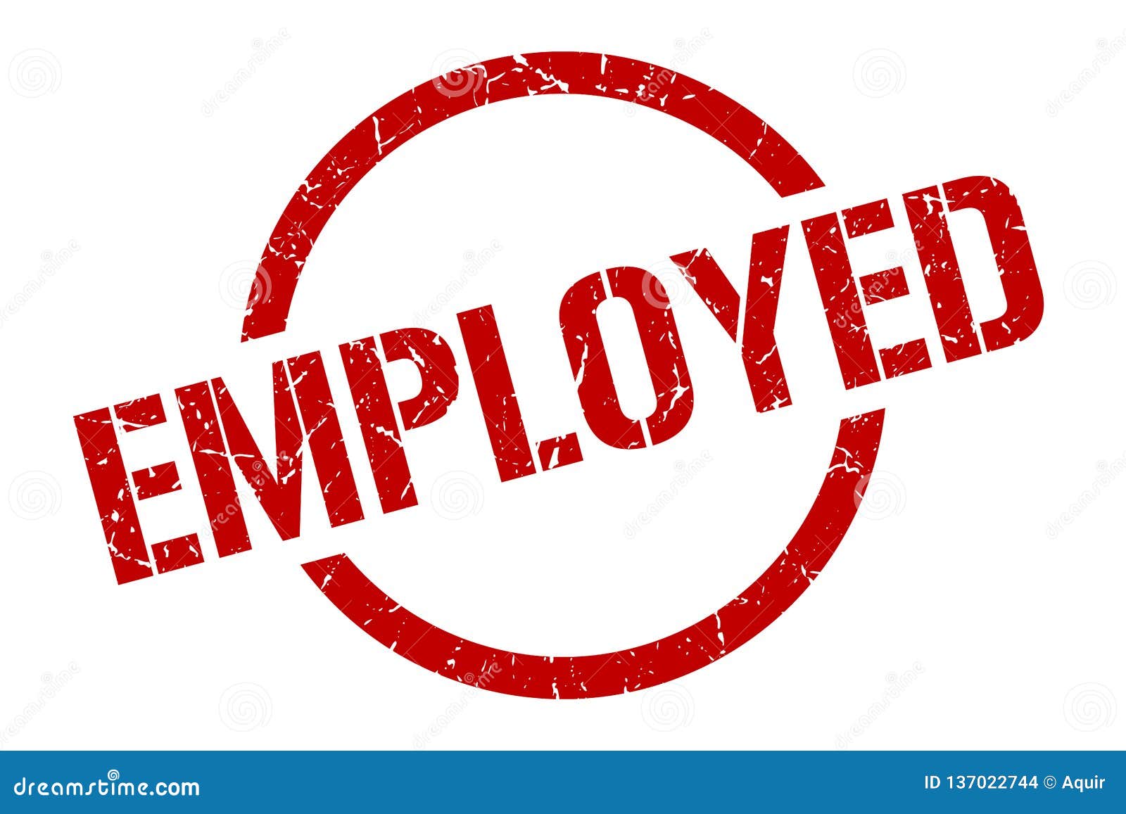 Employed stamp stock vector. Illustration of label, sign - 137022744
