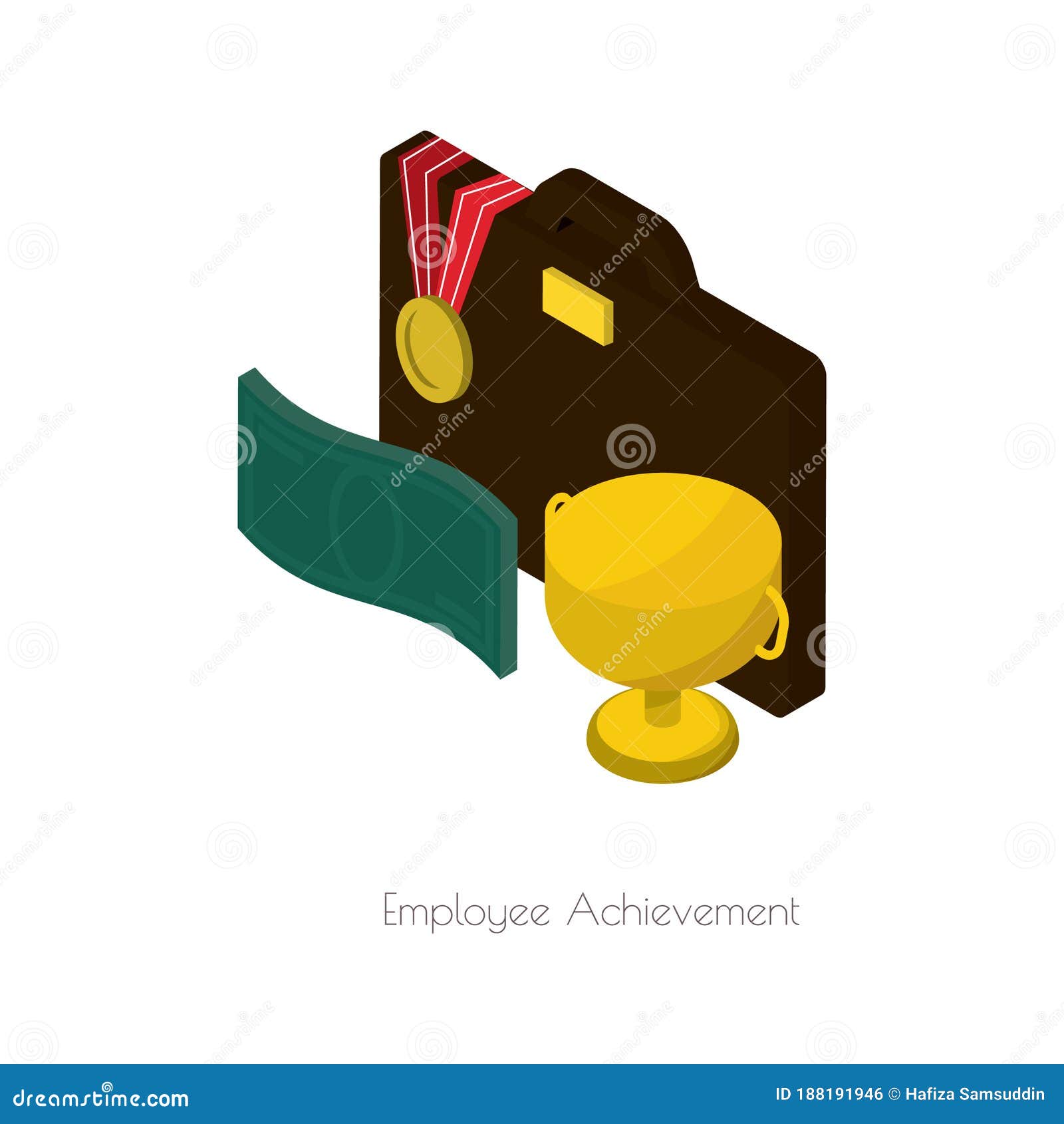 Employee Achievement. Vector Illustration Decorative Design Stock ...