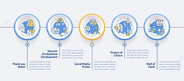 Employee Acknowledgement Blue Circle Infographic Template Stock Vector ...