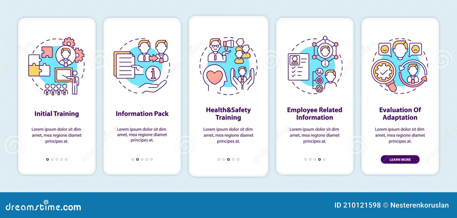 Employee Adaptation Program Elements Stock Vector - Illustration of ...