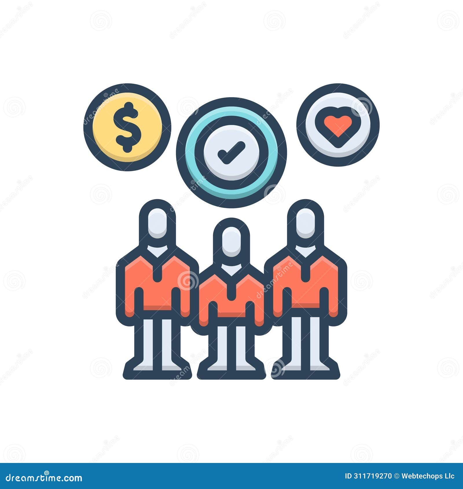 Color Illustration Icon for Employee Allowance, Employee and N Benefit ...