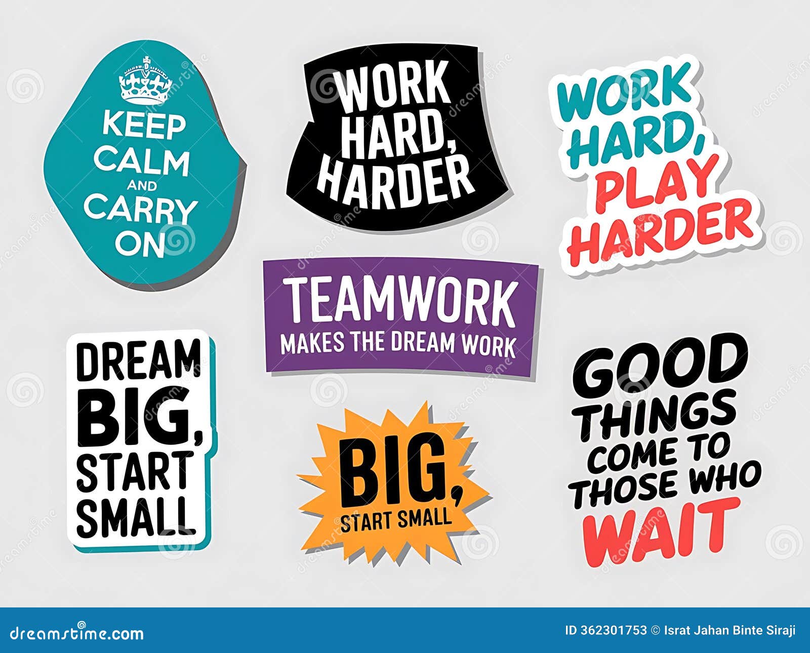 Employee Appreciation Sticker Pack with Motivational Quotes Stock ...