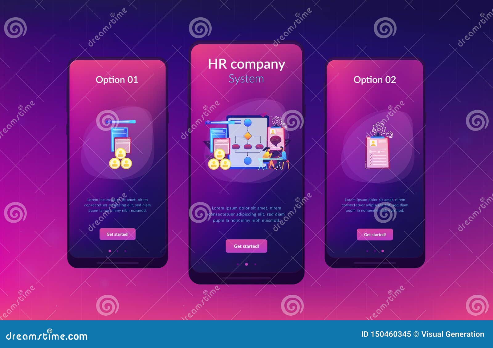 Employee Assessment Software App Interface Template. Stock Vector ...