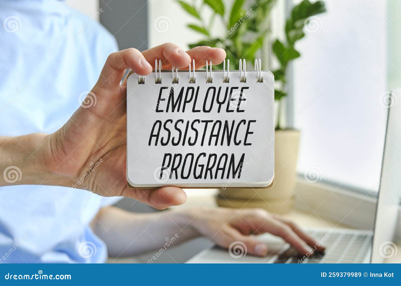 Employee Assistance Program Business Text on the Yellow Card Stock ...