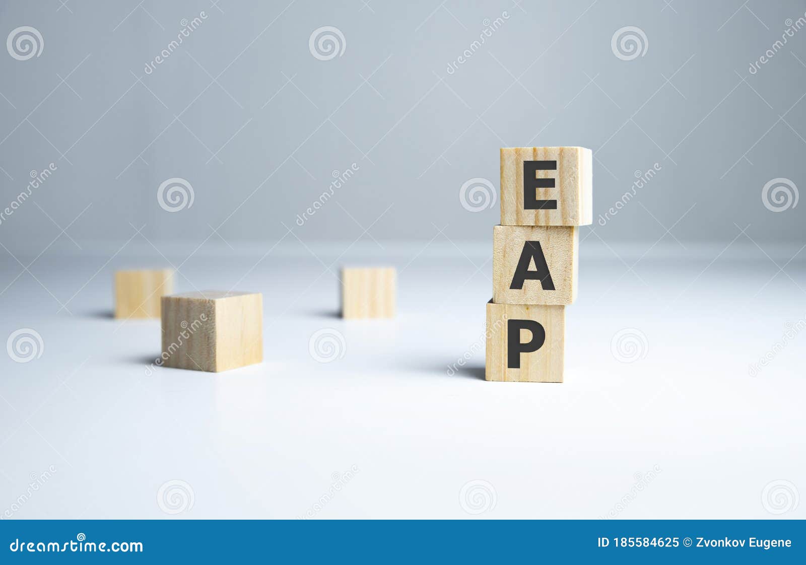 Employee Assistance Program EAP Sign on Wooden Cubes Stock Image ...